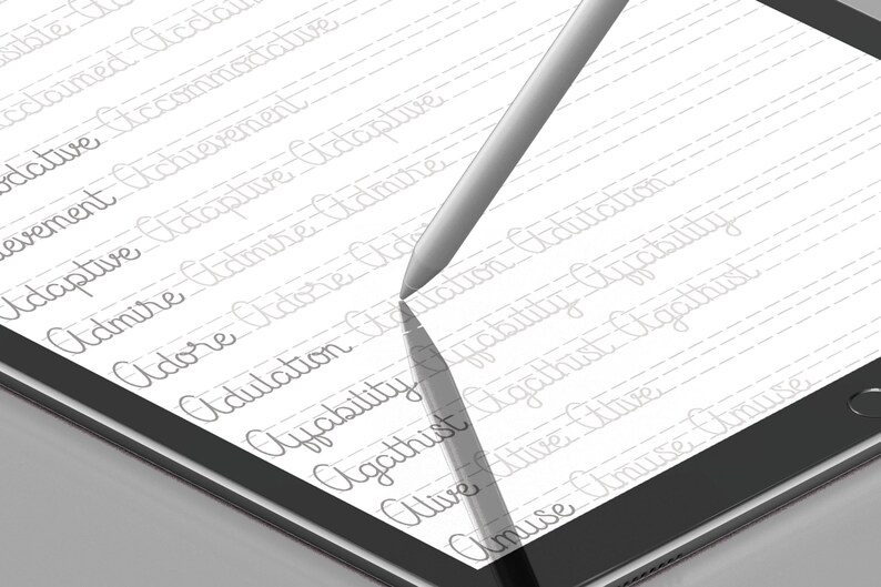 Arasea Bugs Monoline Cursive Printable Handwriting - Etsy