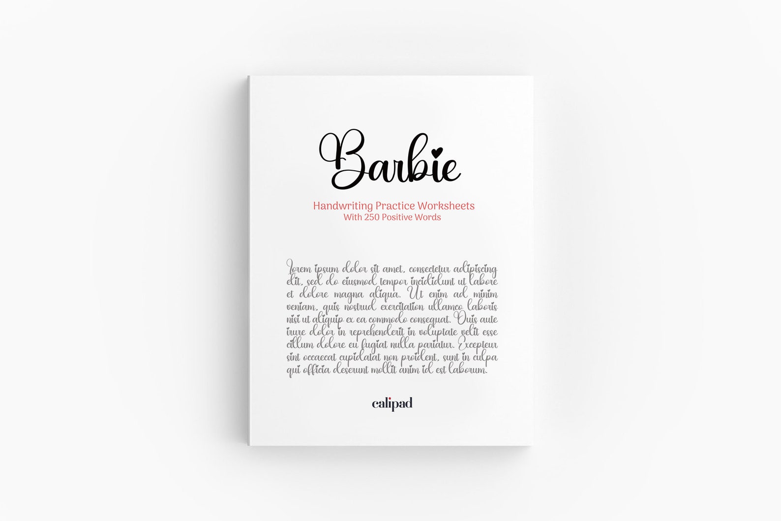 Barbie - Printable Handwriting Practice - Digital File - Lettering ...