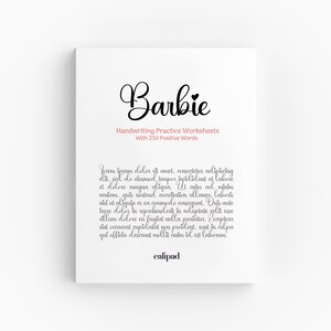 Barbie - Printable Handwriting Practice - Digital File - Lettering ...