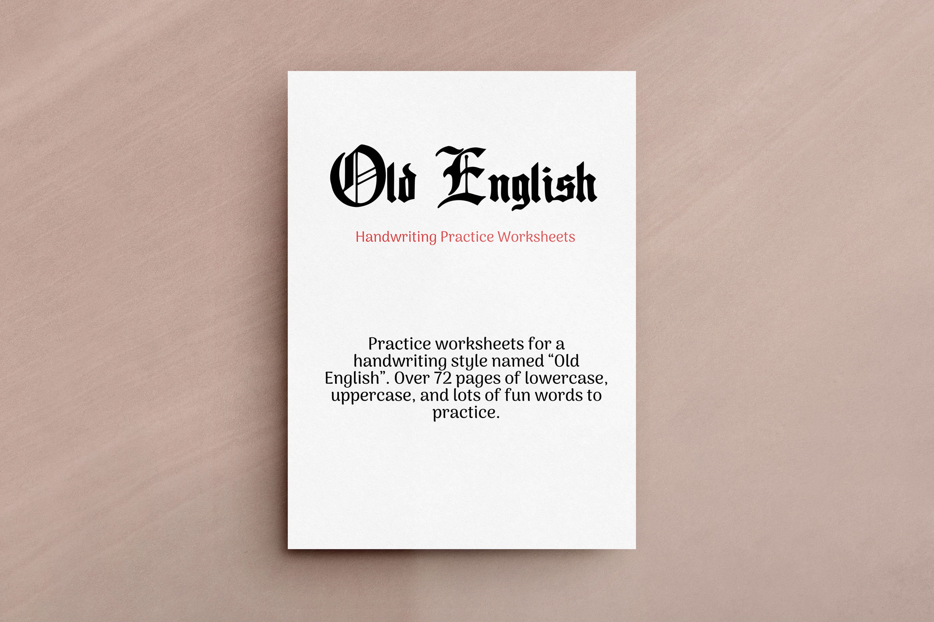 Old English Handwriting Worksheets Cursive Handwriting Worksheets