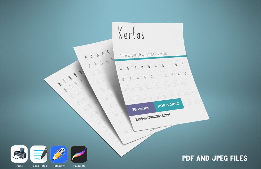 Neat Handwriting Printable - Kertas - Etsy