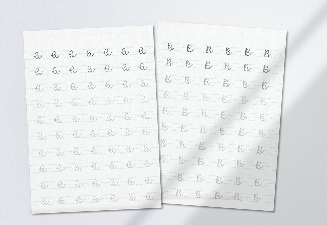 Cursive Upright Adult Working Handwriting Style Printable - Etsy