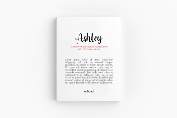 Ashley Printable Handwriting Practice Digital File - Etsy