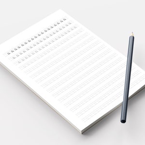 Arasea Bugs Monoline Cursive Printable Handwriting - Etsy