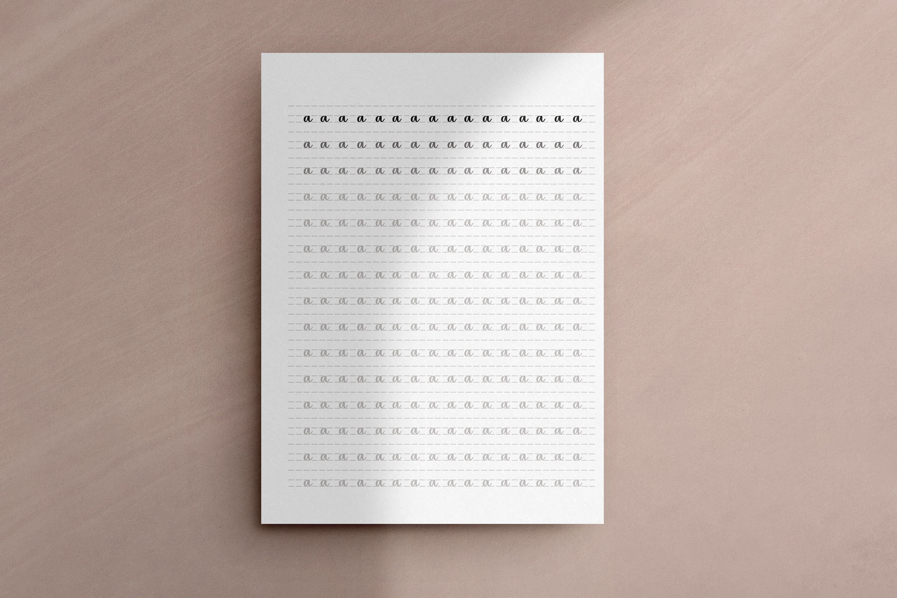 Overlight Hand Lettering Printable Brush Pen Handwriting Practice ...