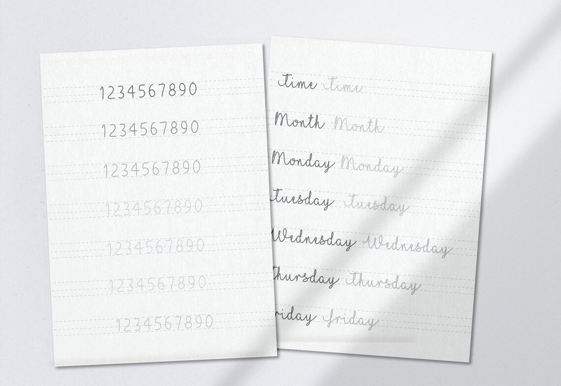 Cursive Upright Adult Working Handwriting Style Printable - Etsy