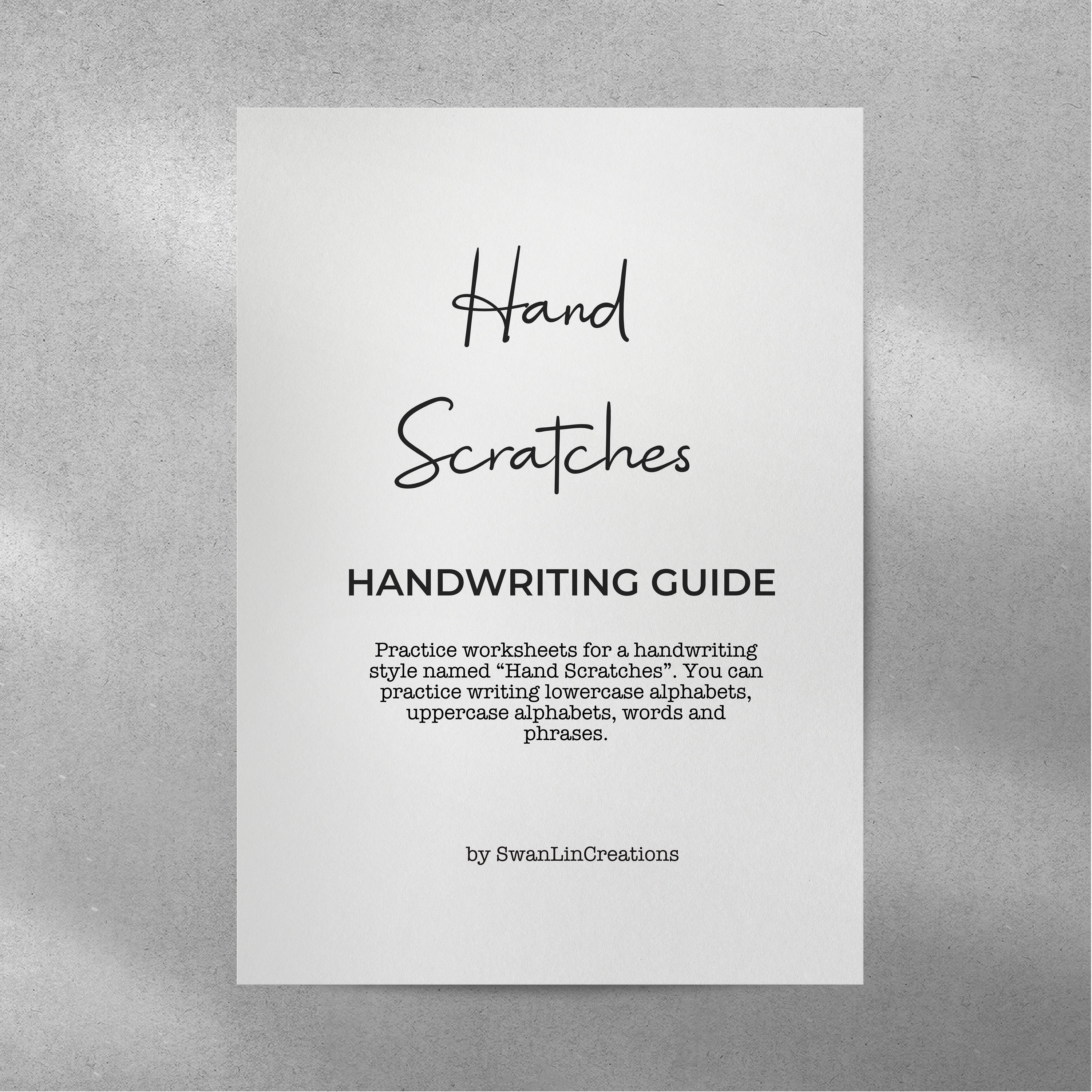 Hand Scratches Printable Handwriting Practice Printable Worksheets for ...
