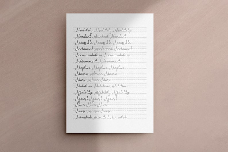 Arkina Upright Cursive Handwriting Practice for Adults & Working ...