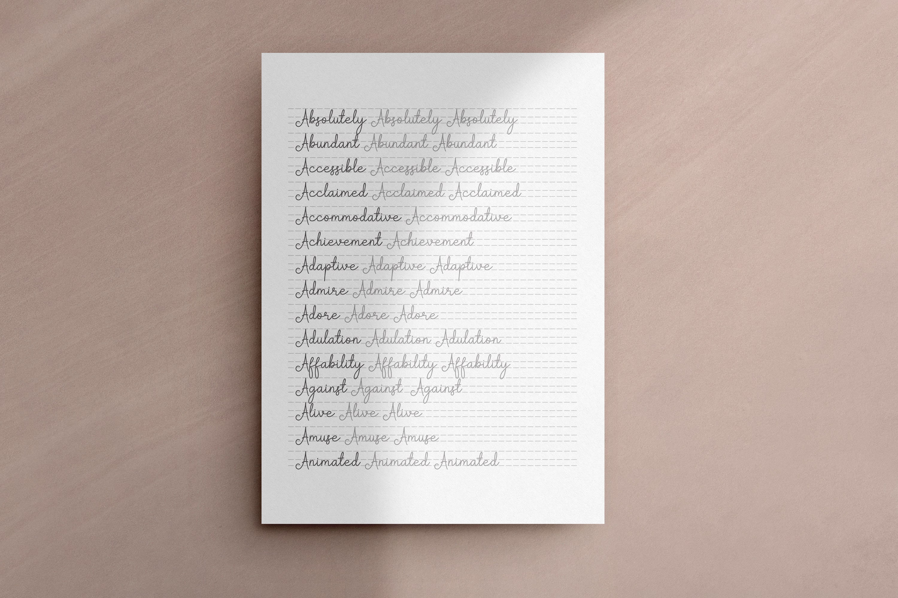 Arkina Upright Cursive Handwriting Practice for Adults & Working ...