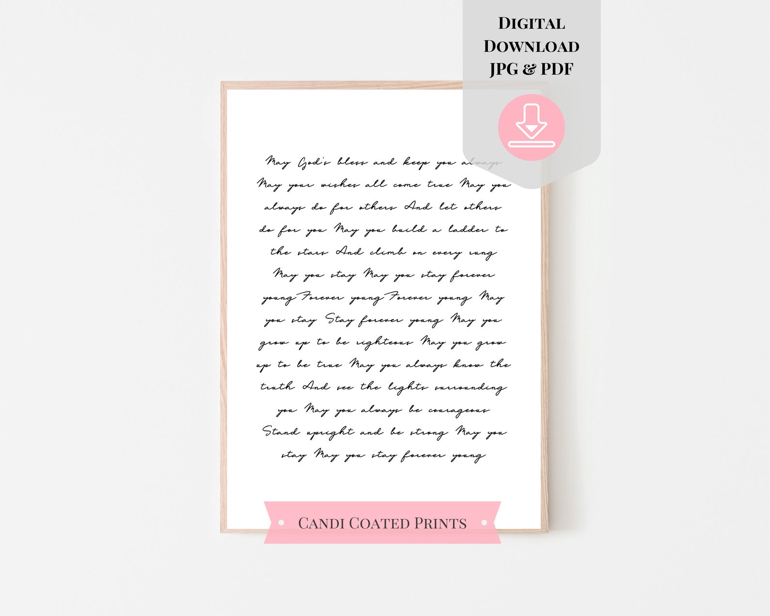 Cursive Song Lyrics Print Custom Wall Art Large Custom | Etsy