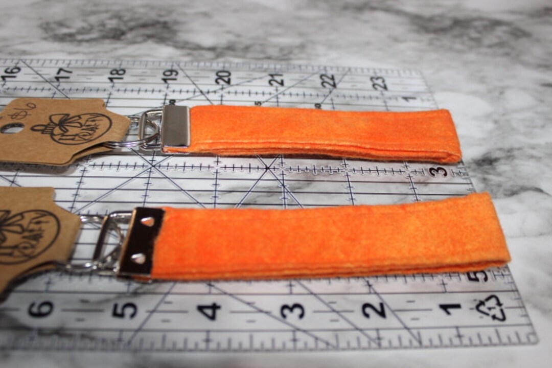 Orange Flannel Keychain/lanyard - Etsy