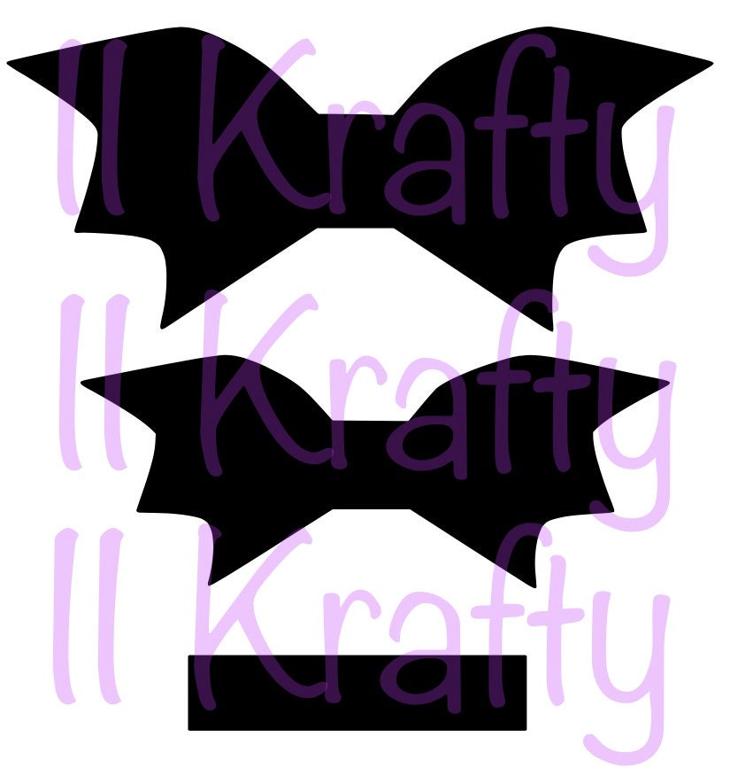 Bat Wing Bow SVG - Etsy