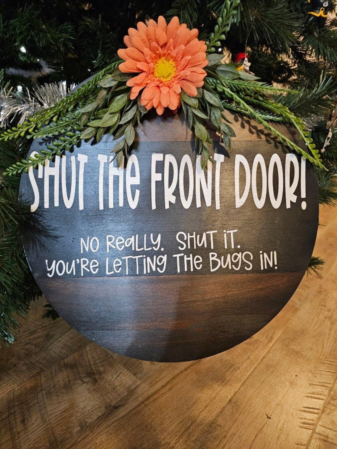 Shut the Front Door Sign - Etsy