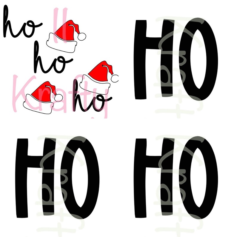 Ho Ho Ho 2 Pack SVG Bundle - Etsy