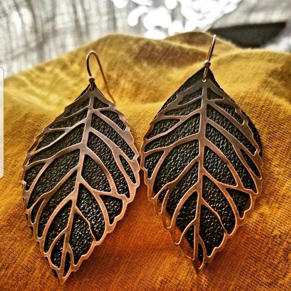 Leather Leaves - Etsy