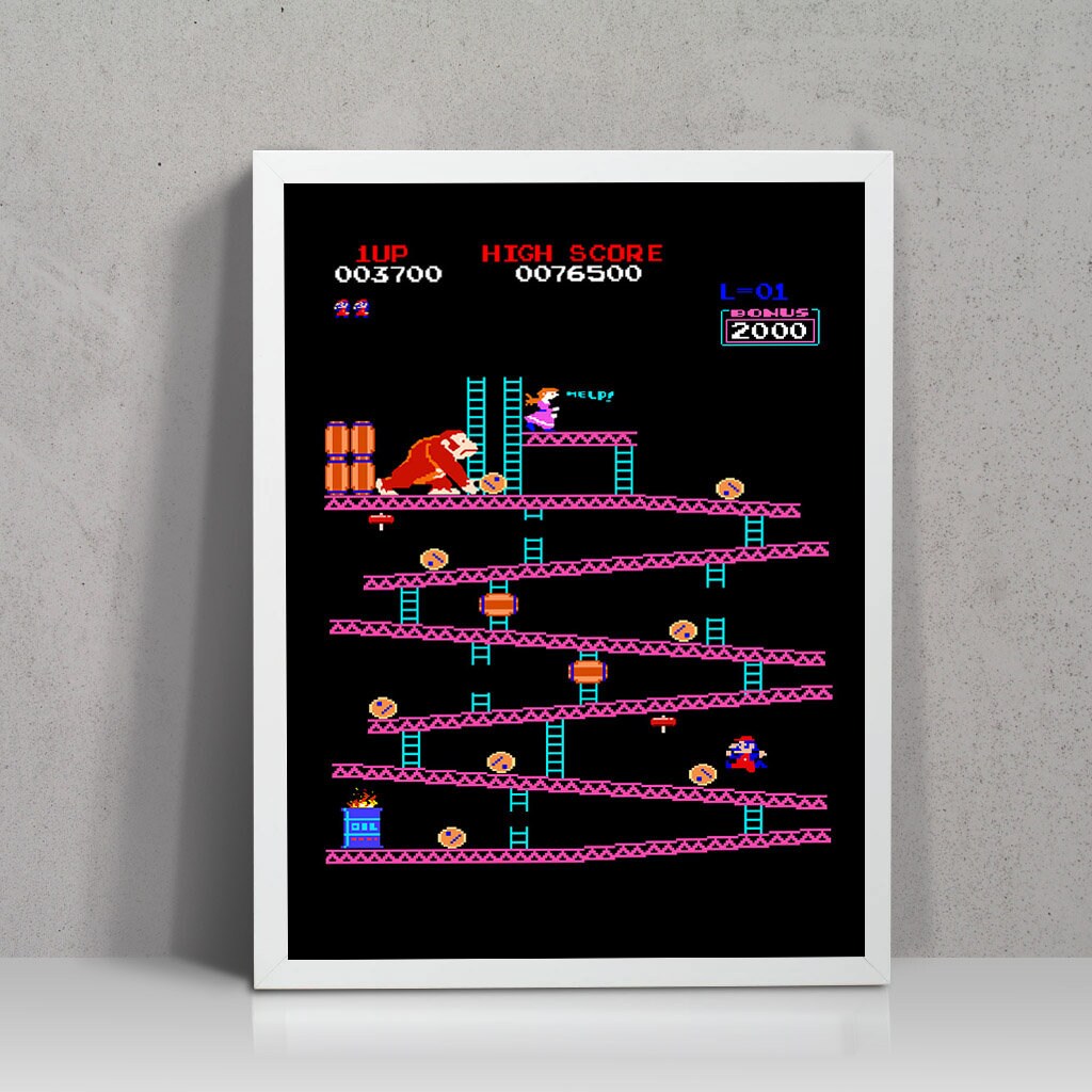 Posters Inspired by Old Video Game - Galaga, Donkey Kong, Moon Patrol ...