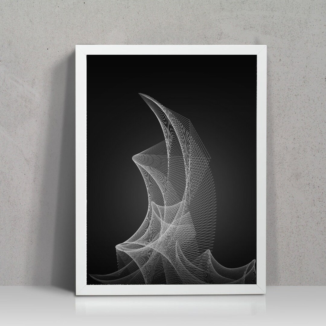 Black White Abstract Shapes Part 03 - Etsy