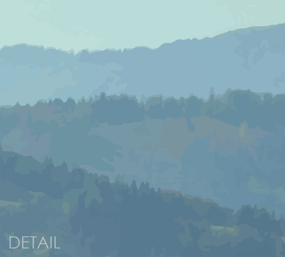 Blue Mountain Abstract Minimal Vector Landscape, Printable Wall Art - Etsy