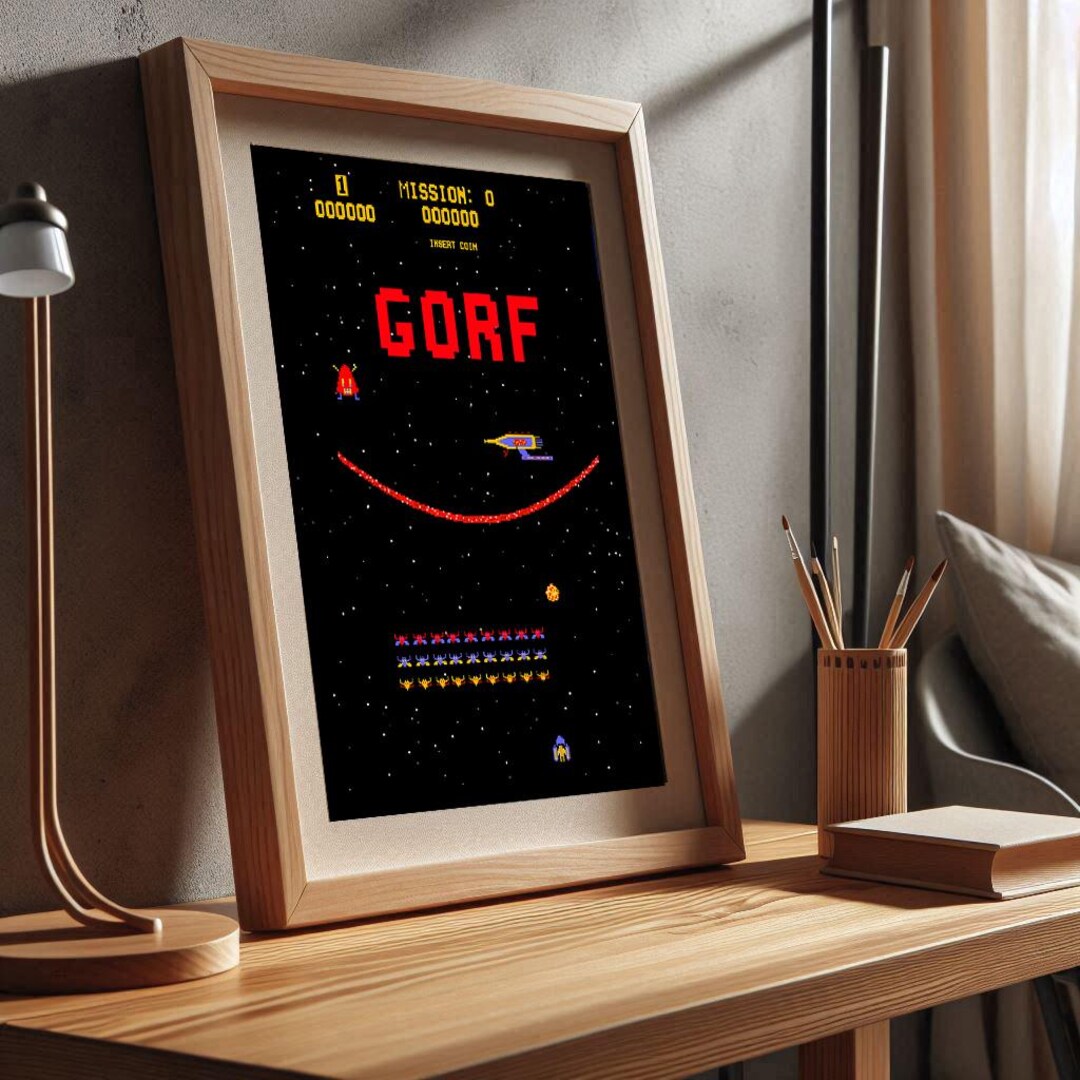 Gorf - Pixel Art Poster Inspired by Famous Retro Game - Etsy