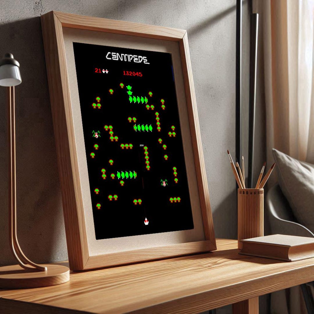 Centipide - Pixel Art Poster Inspired by Famous Retro Game - Etsy