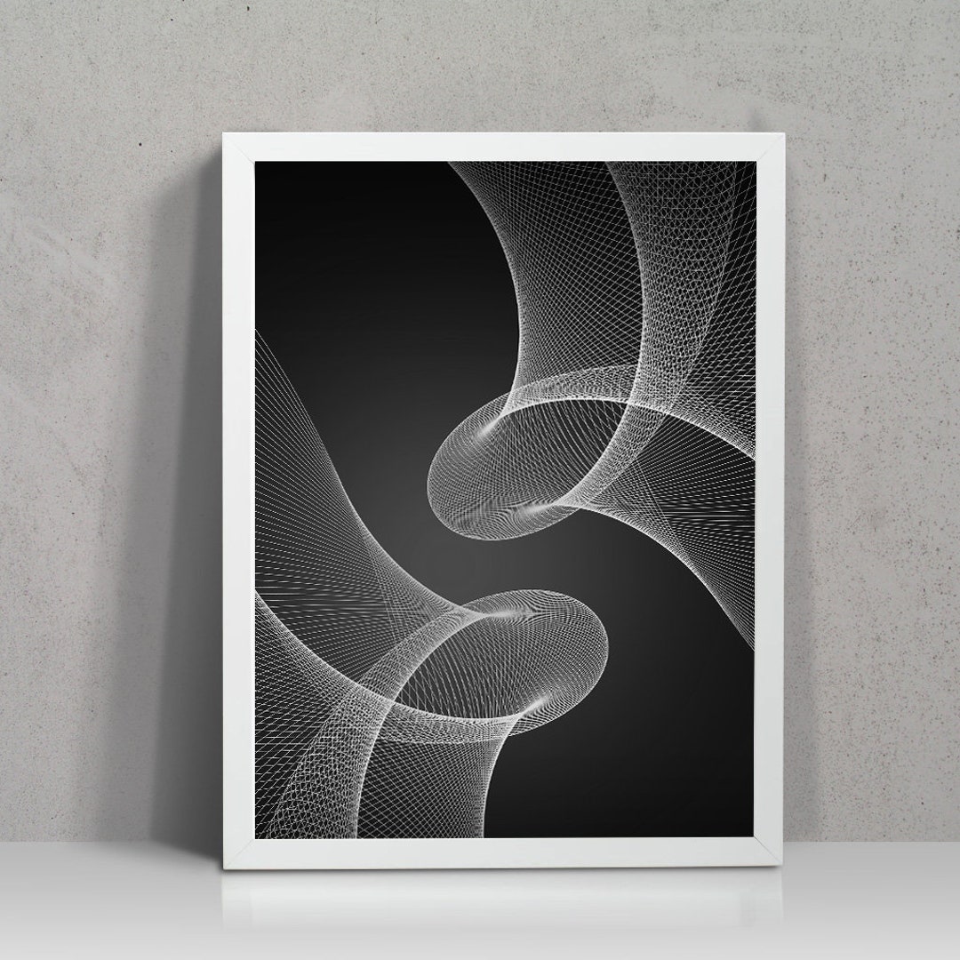 Black White Abstract Shapes - Etsy