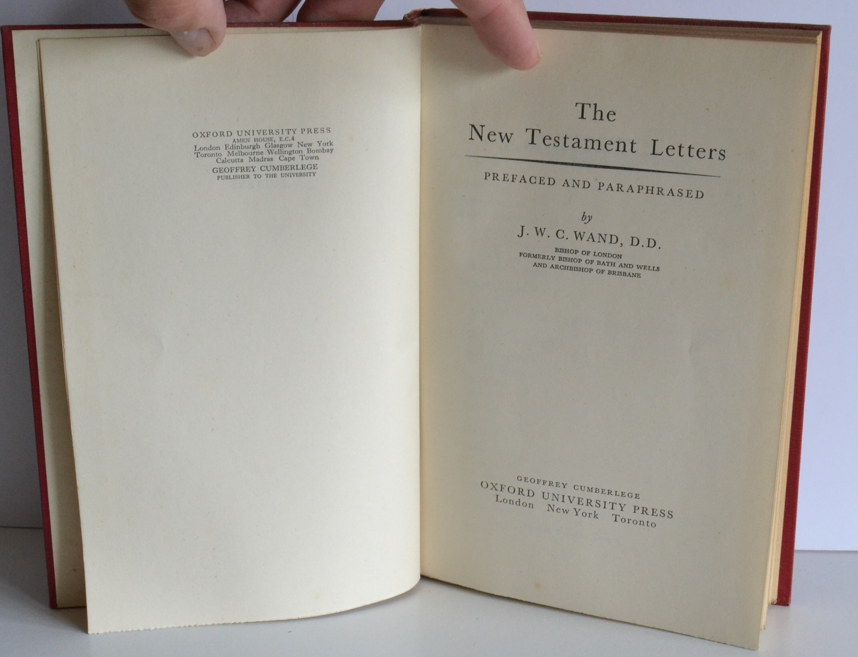 New Testament Letters by J. W. C. Wand C1947 Bible - Etsy UK