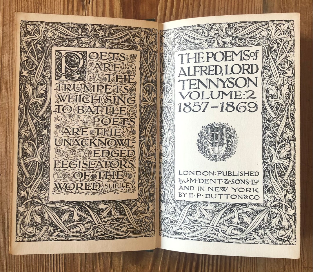 The Poems of Alfred Lord Tennyson Volume 2 1857 to 1869 - Etsy