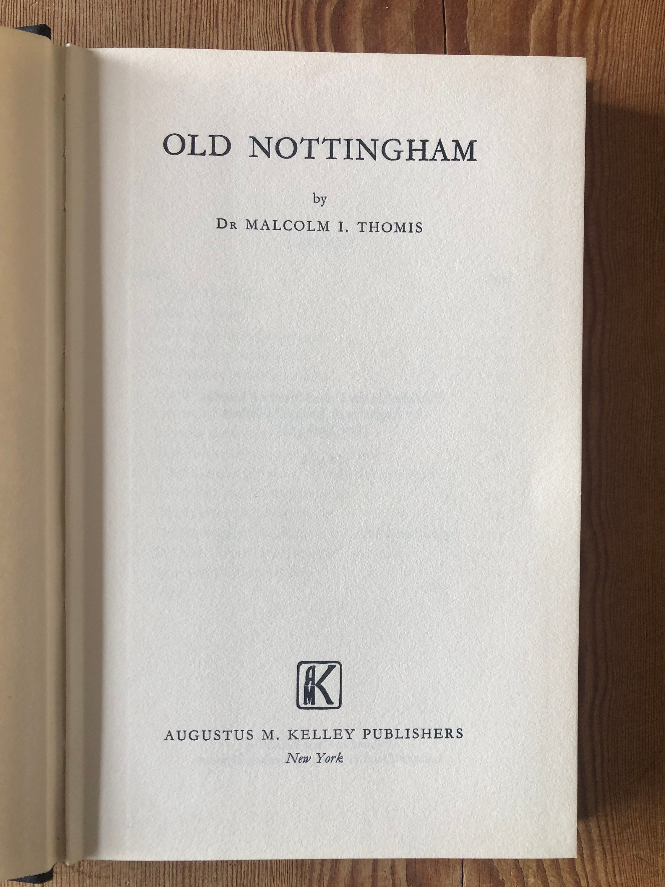 Old Nottingham by Dr Malcolm I Thomas Vintage Book C1968 - Etsy