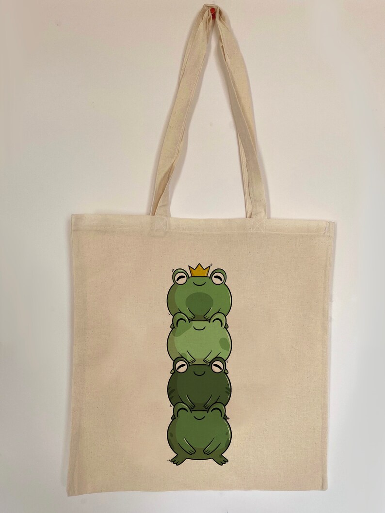 Stacked Frog Tote Bag / Various Designs / Digital Art / | Etsy