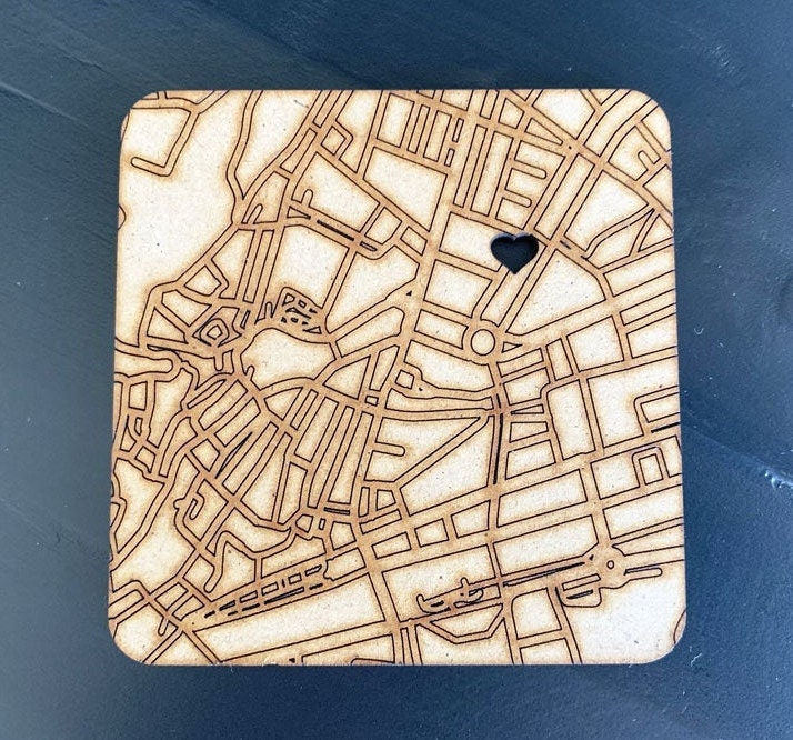 Personalized Map Coasters