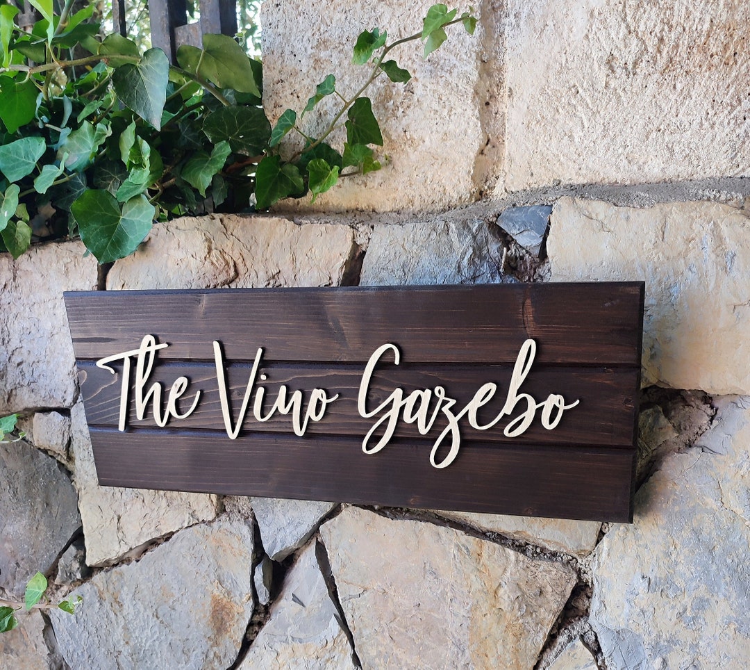 Wood Winery Sign, Custom Rustic Wine Vineyard, Vino Sign Gift for Wine ...