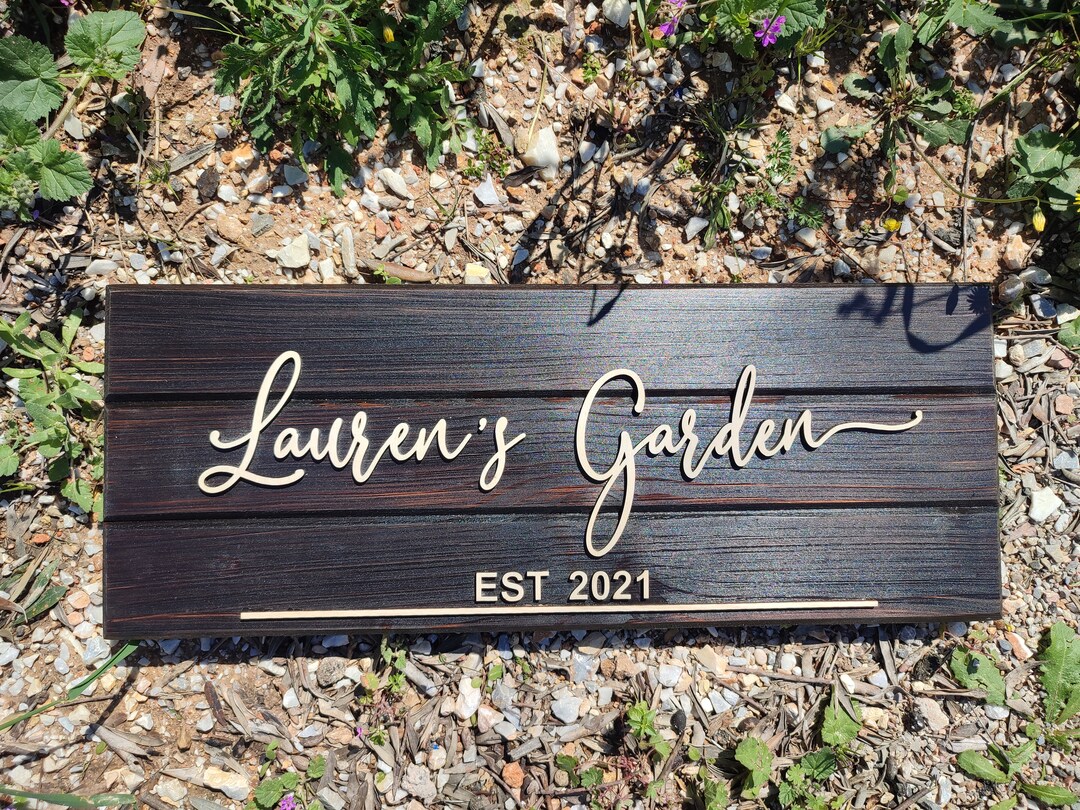 Personalized Garden Sign Farmhouse Address Sign Outdoor - Etsy
