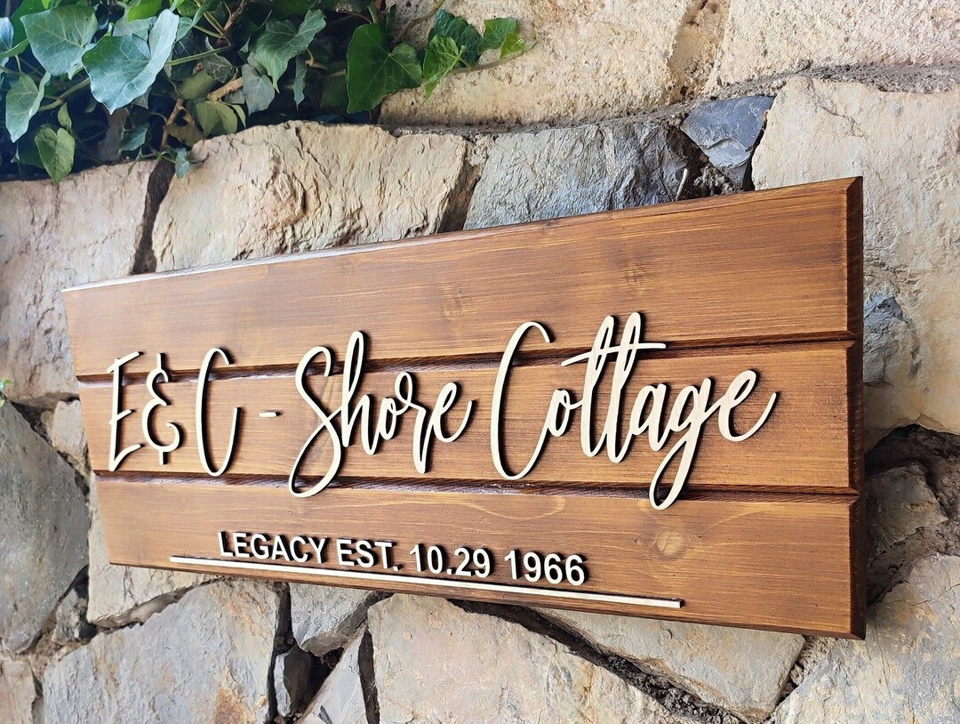 Personalized Welcome to the Cottage Sign, Custom Wood Sign, Lake House ...