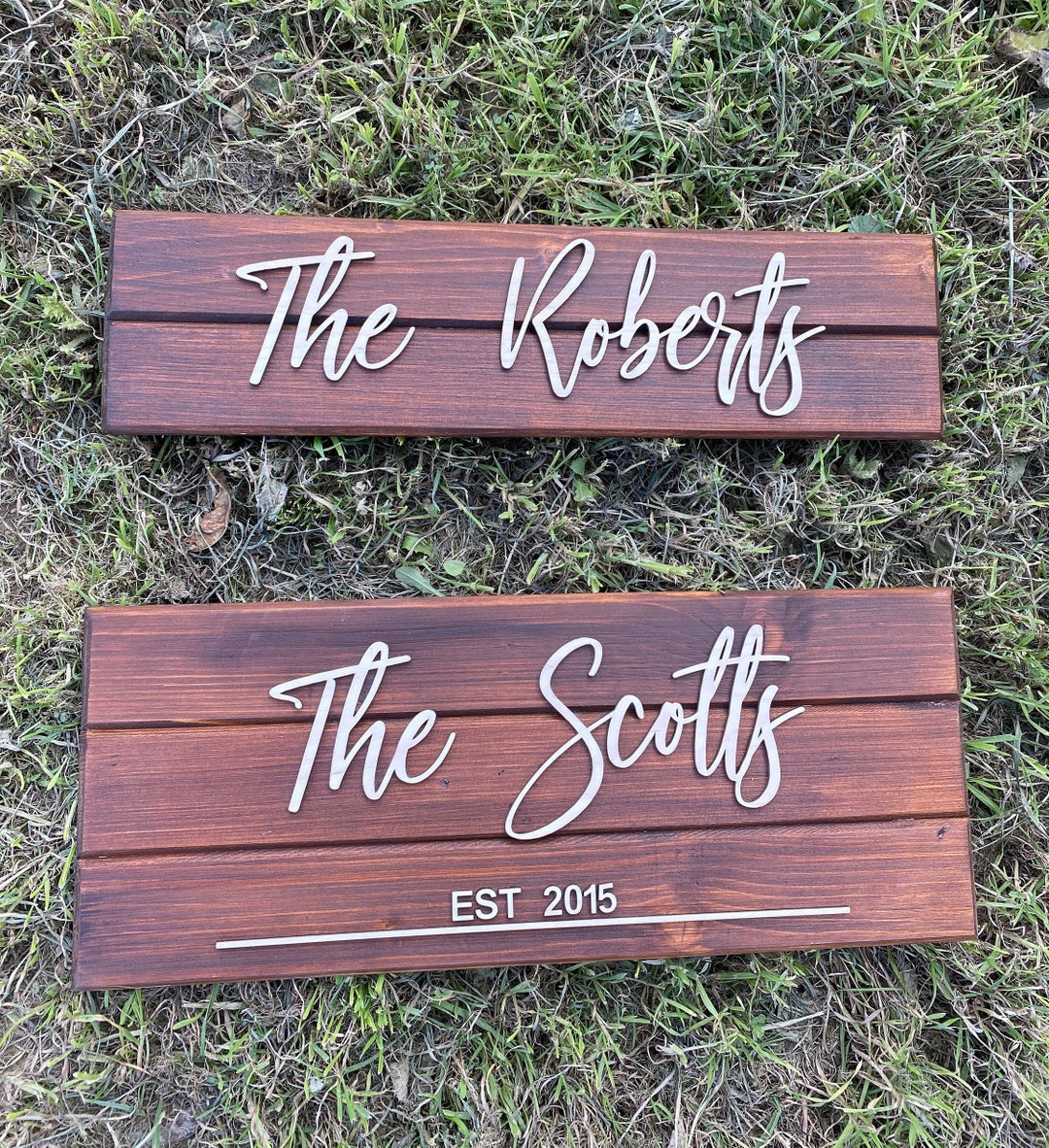 Family Last Name Established Sign, Wood Sign Style, Last Name Sign, 3D ...