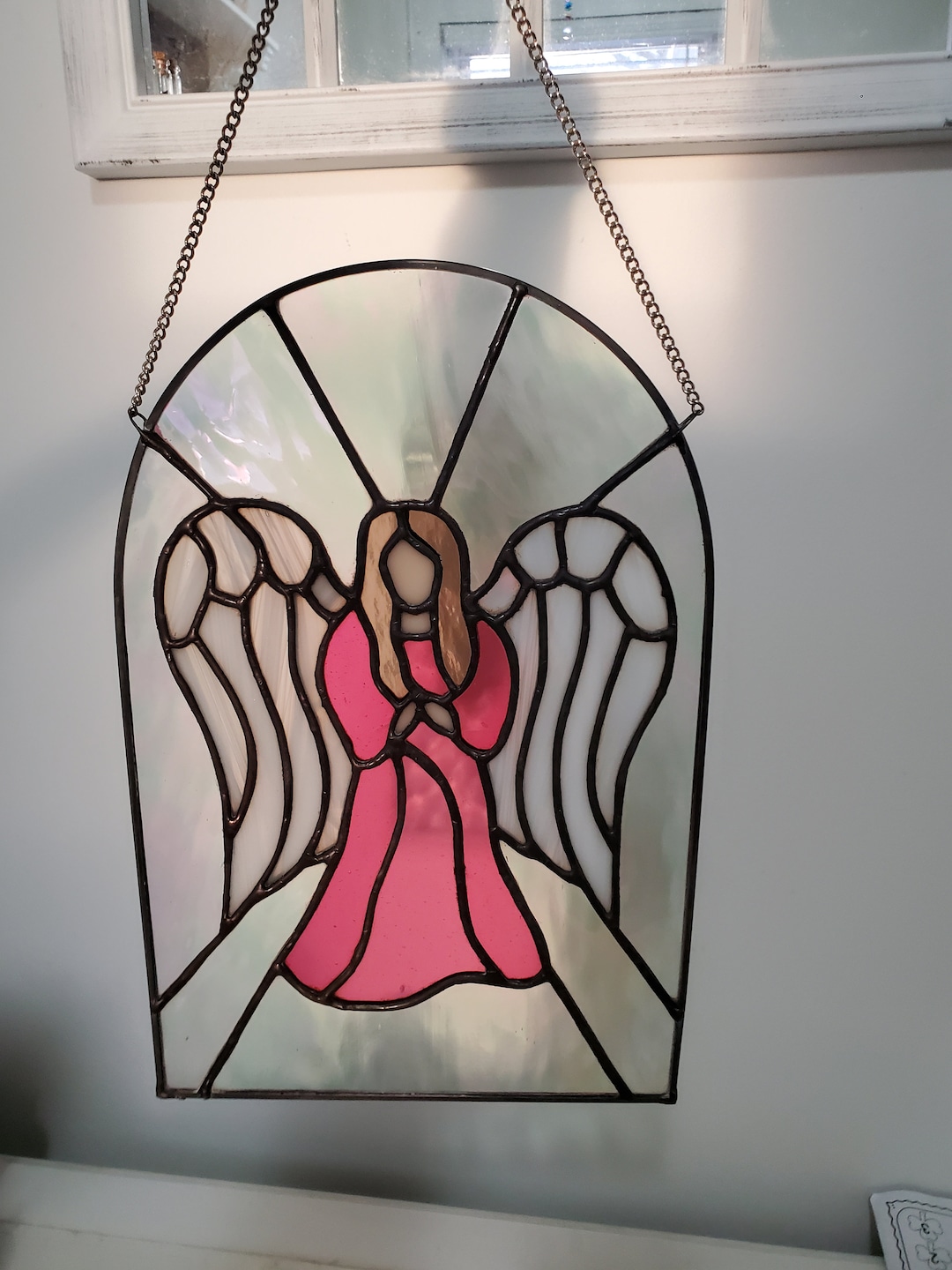 Angel Lead Free Stained Glass Panel - Etsy