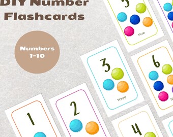 Printable Toddler Worksheets Instant Download Numbers. English Number ...