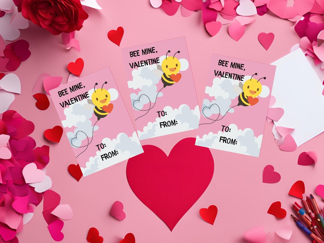Editable Valentines Day Cards for Kids Printable Classroom Exchange Bee ...