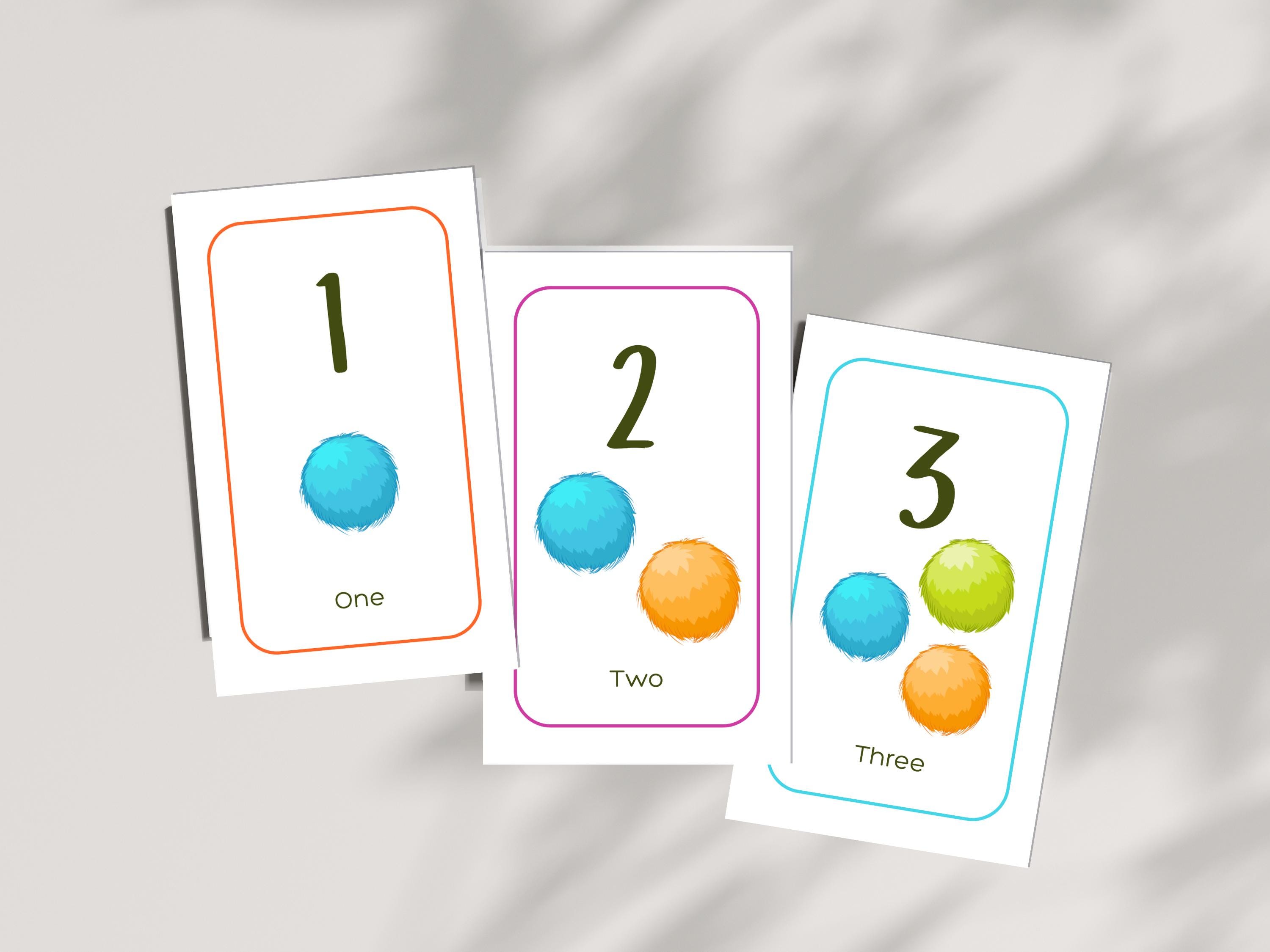 Number Flashcards 1-10 | Counting Cards - Etsy