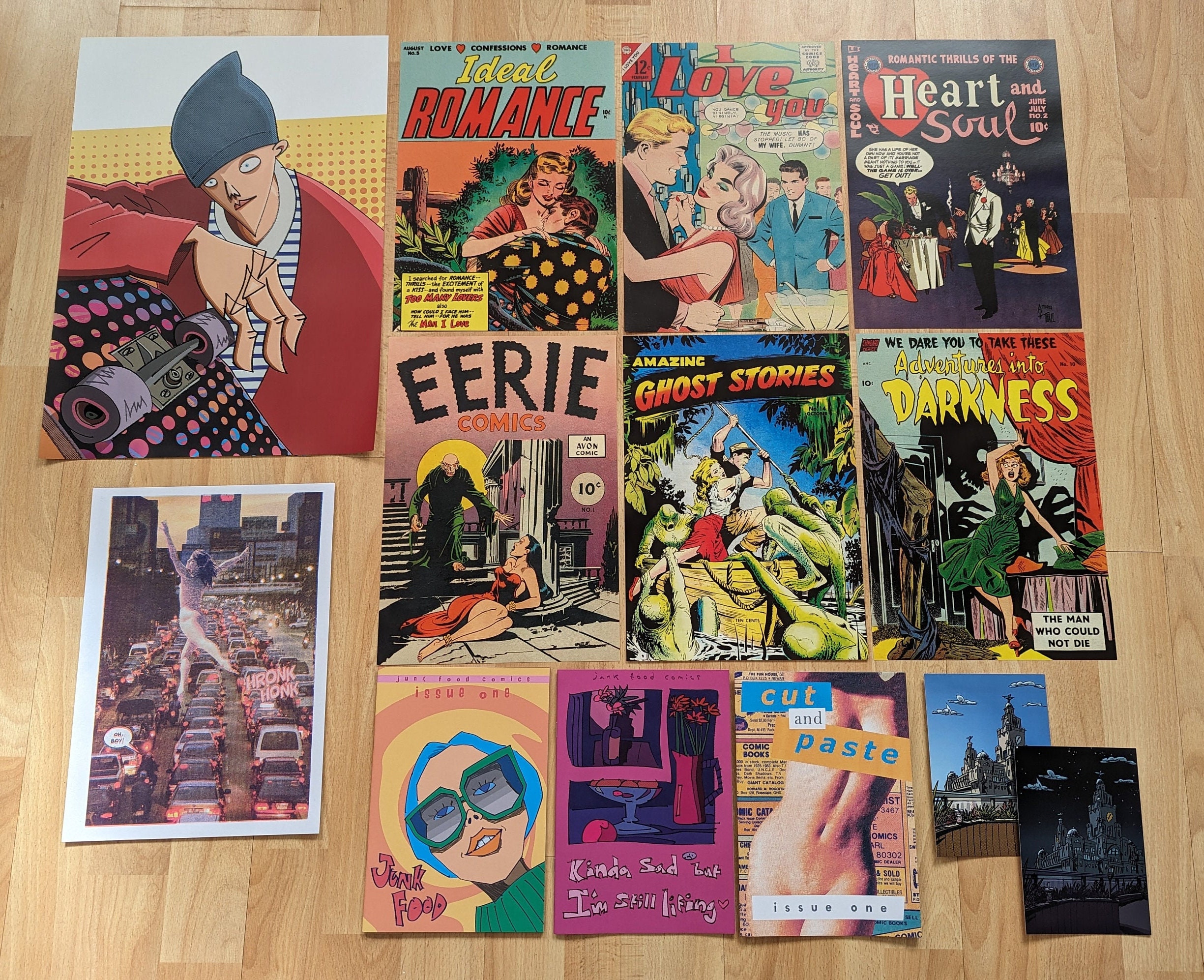 3x Zines, 6x A4 Posters, 1x A3 Poster, 1x Riso Print and 2x Postcards ...