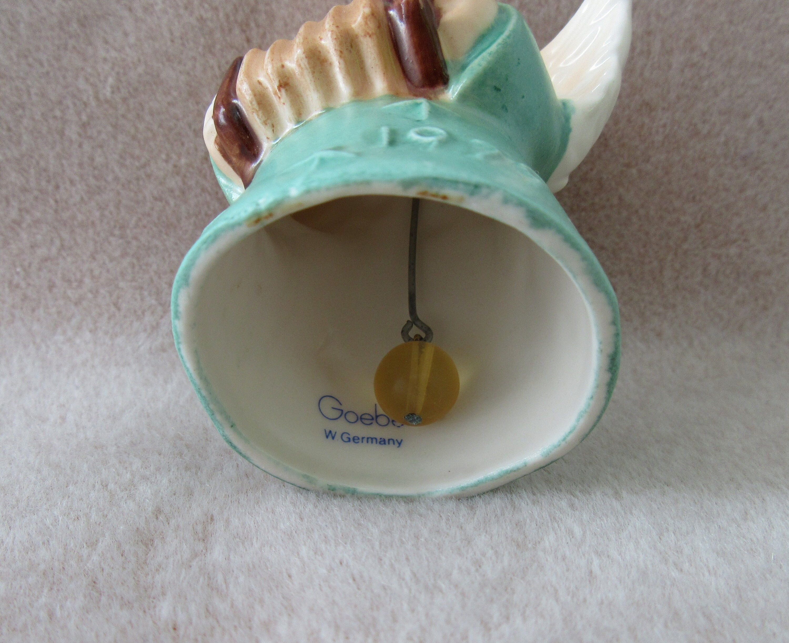 1979 Goebel Angel Bell Ornament Green Accordian Player - Etsy 日本