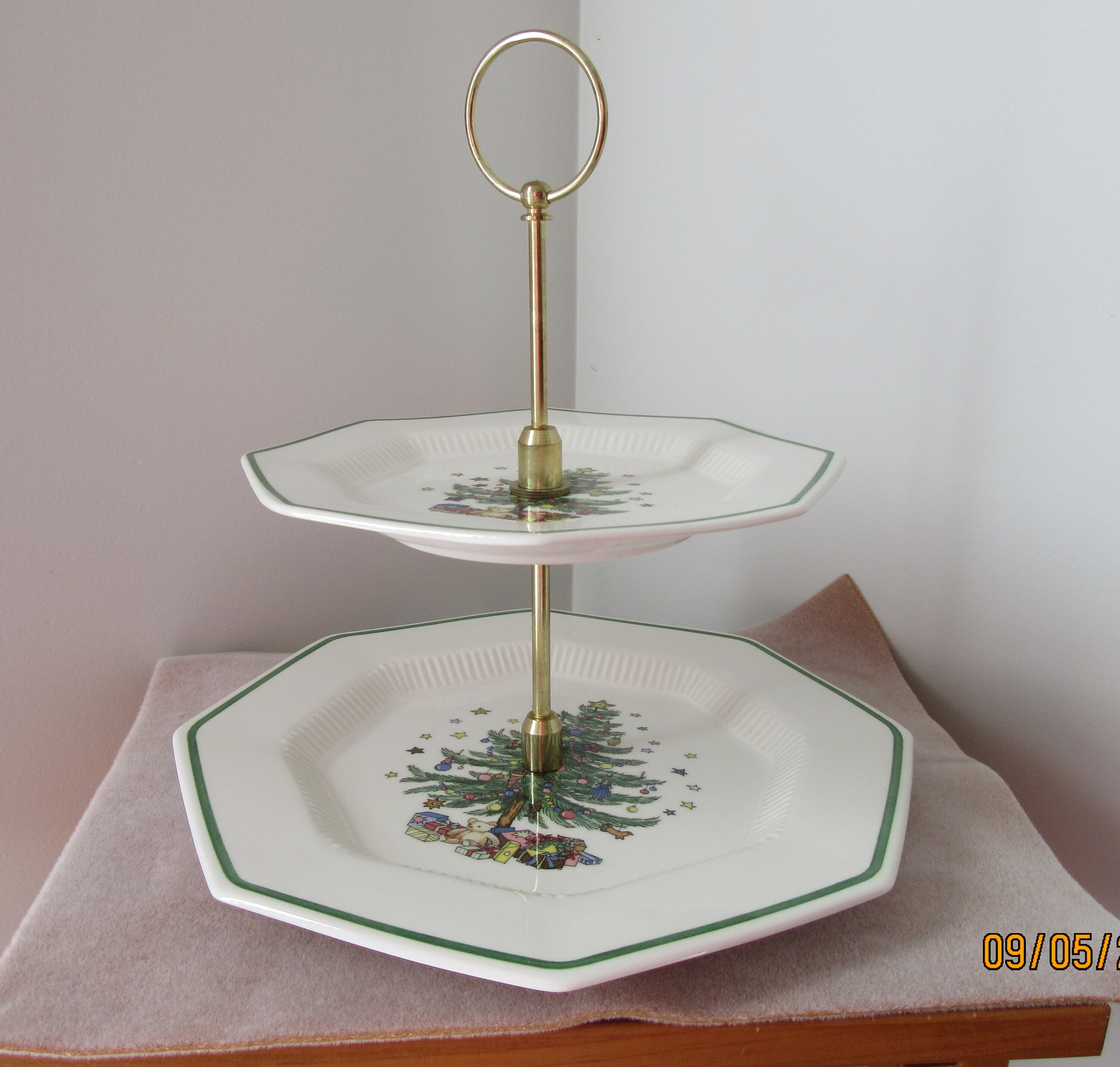 1990s Nikko 2-tier Octagon Cake Stand - Etsy