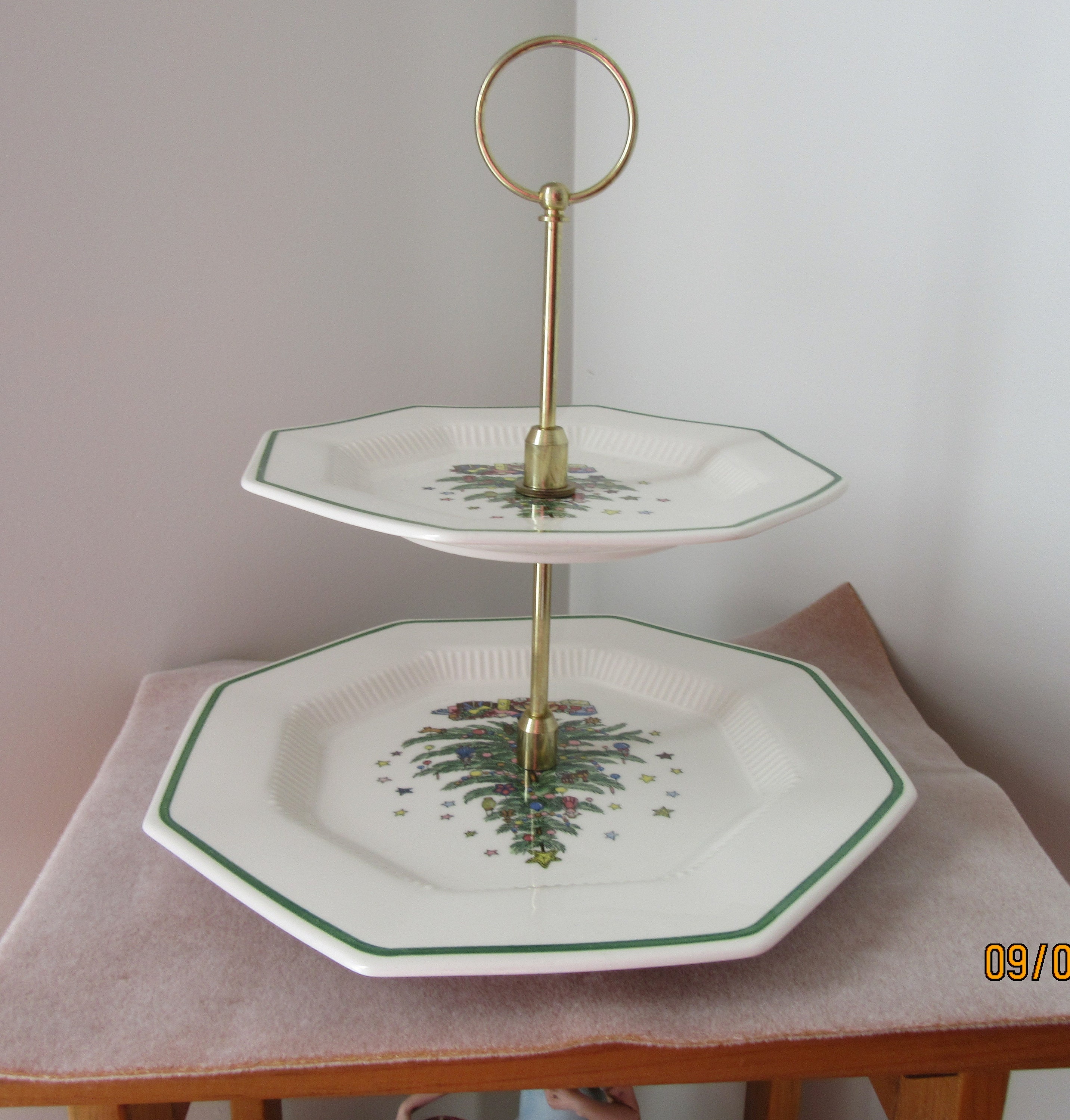 1990s Nikko 2-tier Octagon Cake Stand - Etsy