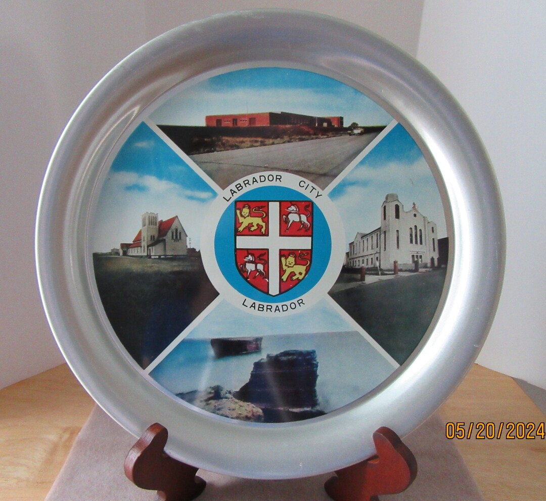 1970s Labrador City Metal Serving Tray - Etsy