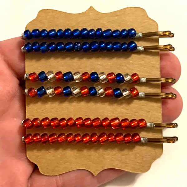 Beaded Hair Pins - Etsy