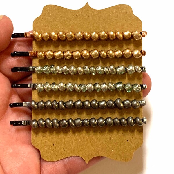 Beaded Hair Pins - Etsy