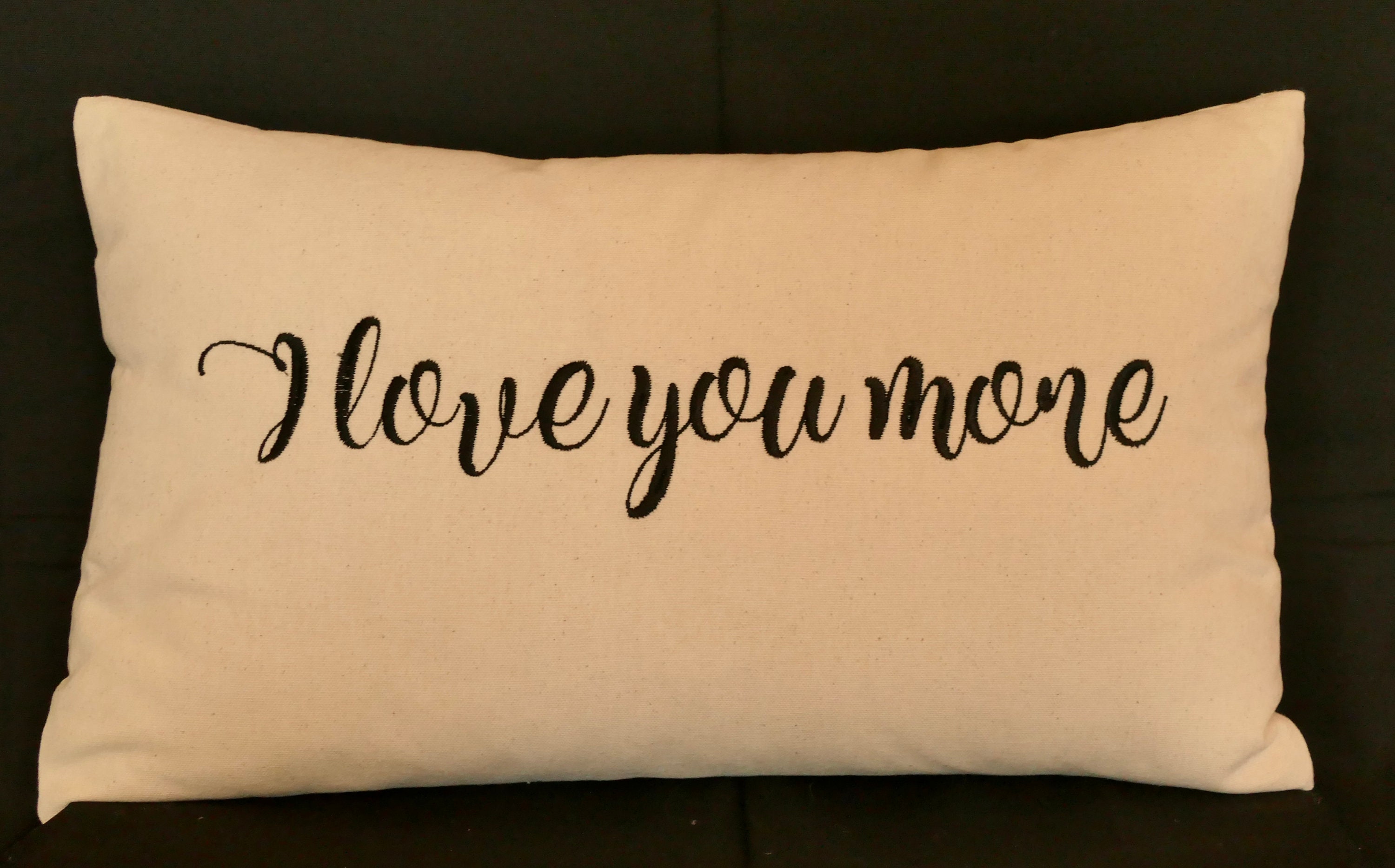 Personalized Fully Handmade in USA Embroidered Lumbar Pillow, Custom ...