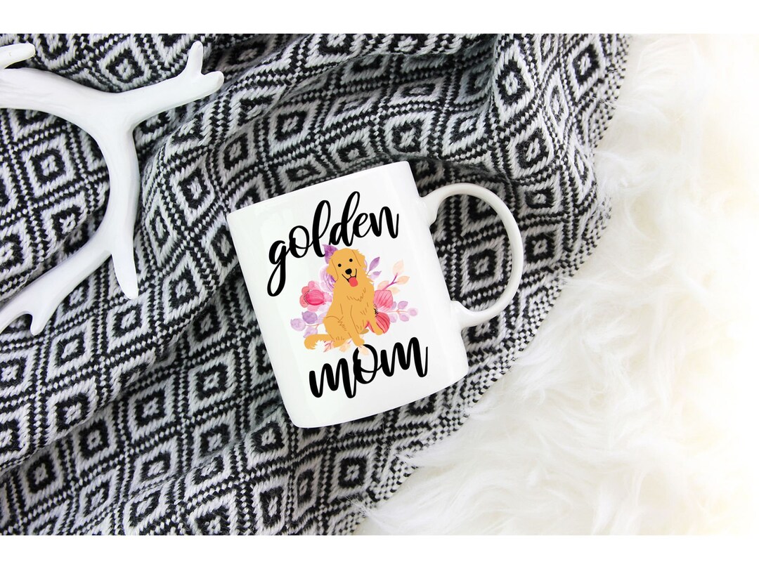 Golden Mom Cute Dog Mug | Golden Retriever Mom | Dog Mom | Rescue Mom ...