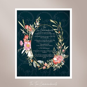 Ten Commandments Watercolor Art Print- Printable Download ...
