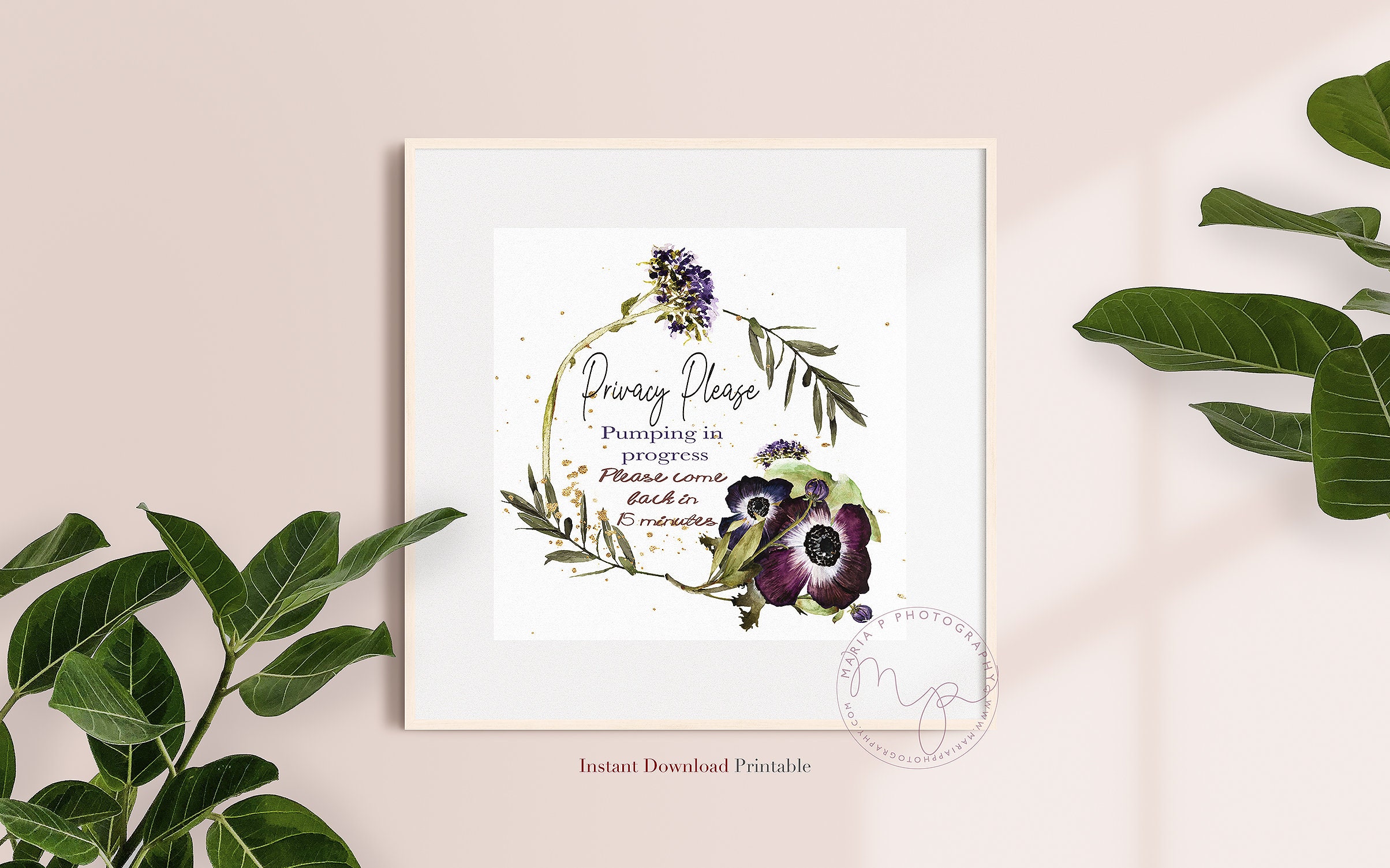 Printable Instant Download Lactation Room Breastfeeding Pumping Sign ...