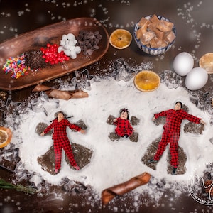 Personalized Snow Angels Digital Christmas Card , Flour Snow Angels ...